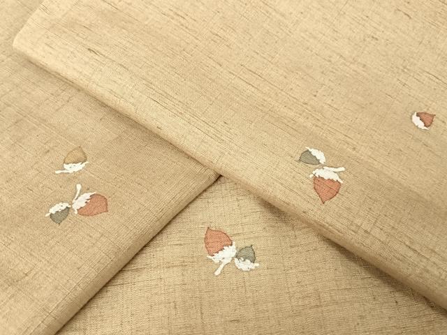 平和屋着物●上質な紬　ろうけつ染め　どんぐり　ドングリ　正絹　逸品　AABA4521np