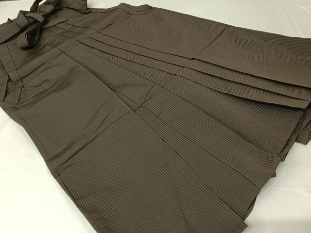 平和屋着物●男性　馬乗り袴　縞　高島屋扱い　正絹　逸品　AABA4533np