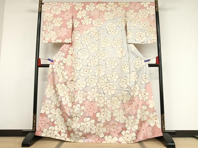 平和屋着物●歌舞伎俳優　六代目　中村児太郎　訪問着　花尽くし　金彩　正絹　逸品　AABA4548np