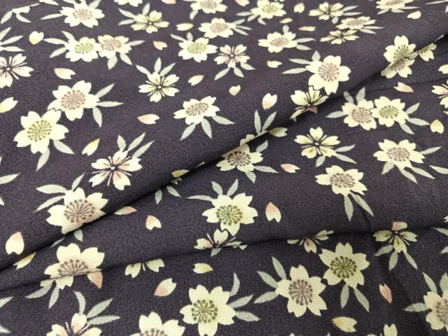 平和屋着物●上質な小紋　舞花文　正絹　逸品　AABA4592np
