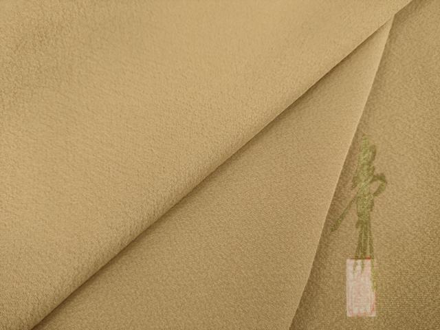 平和屋着物●上質な色無地　作家物　柴染色　正絹　逸品　AABA4613ck