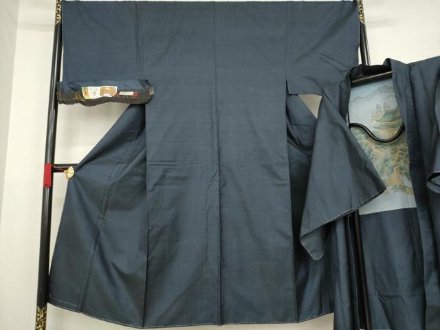平和屋着物●男性　本場大島紬　アンサンブル　手織り　100亀甲　総詰　山田実作　証紙付き　正絹　逸品　未使用　AABA4623ck