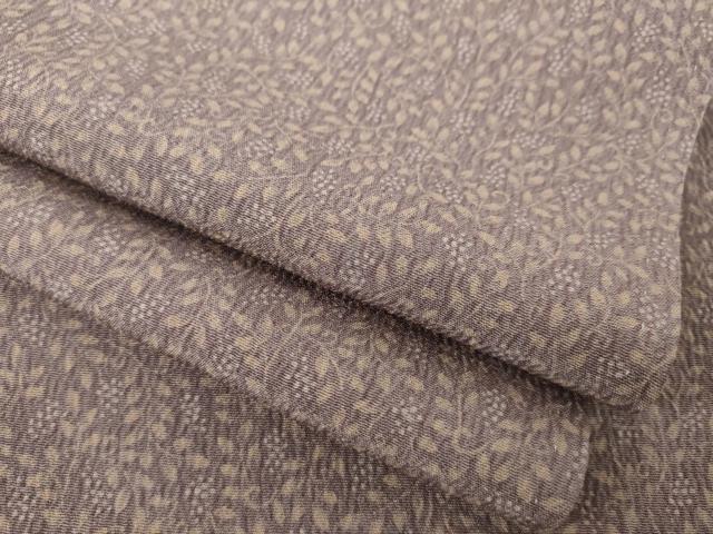 平和屋着物●上質な小紋　草花文　正絹　逸品　AABA4627ck