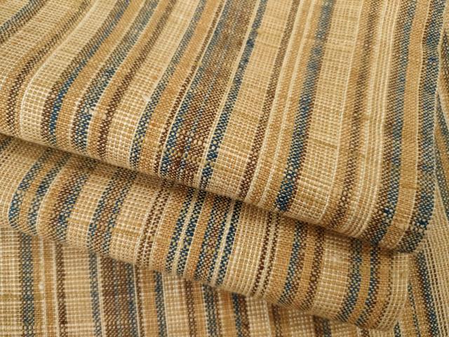 平和屋着物●上質な紬　縞　正絹　逸品　AABA4670ck