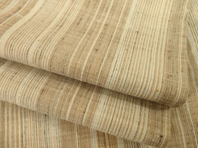 平和屋着物●上質な紬　縞　正絹　逸品　AABA4672ck