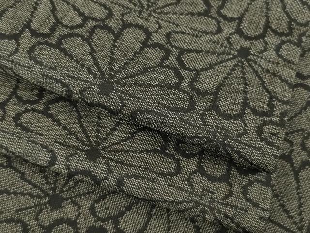 平和屋着物●上質な紬　ロング丈　花尽くし　正絹　逸品　AABA4822ck