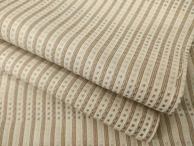 平和屋着物●お召　間道　正絹　逸品　AABA4853ck