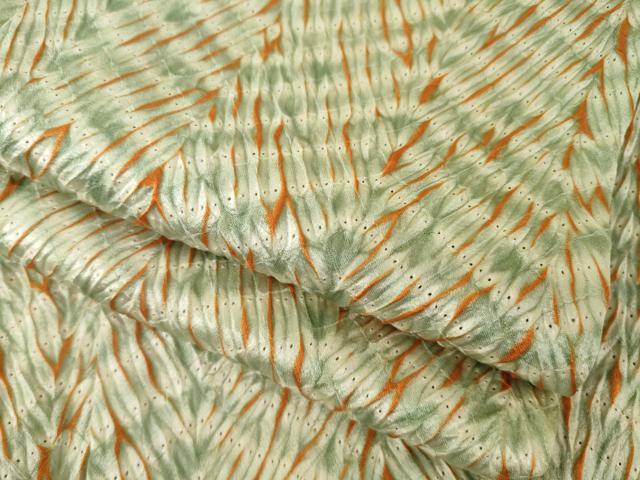 平和屋着物●名門　藤娘きぬたや・杢目絞り　小紋　正絹　逸品　AABA4858ck