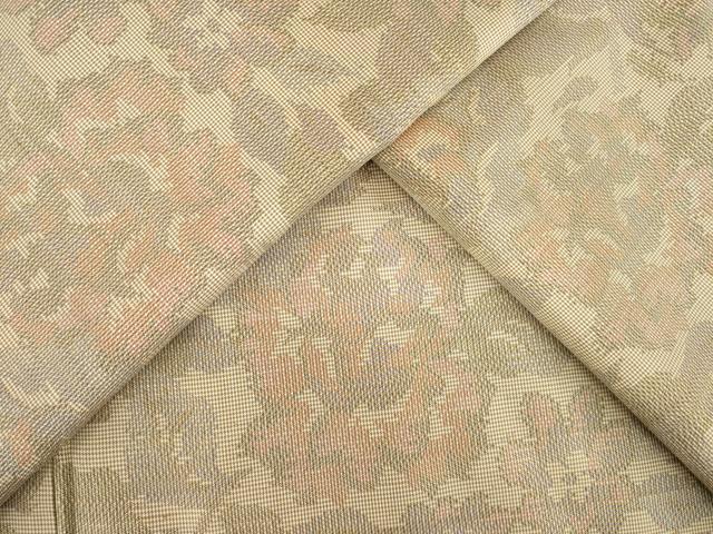 平和屋着物●本場大島紬　草花文　正絹　逸品　AABA4867ck