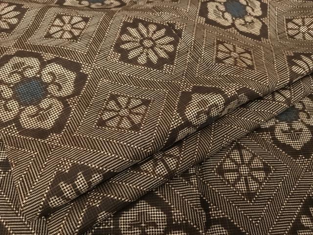 平和屋着物●本場大島紬　龍郷絣　正絹　逸品　AABA4922np