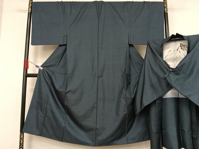 平和屋着物●男性　本場大島紬　100亀甲　総詰め　アンサンブル　正絹　逸品　AABA4953np