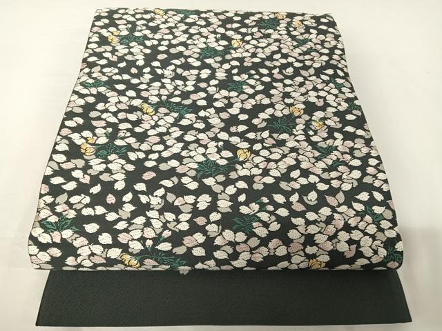 平和屋着物●西陣　織楽浅野　六通柄袋帯　唐織　舞花文　金糸　正絹　逸品　AABA4960np