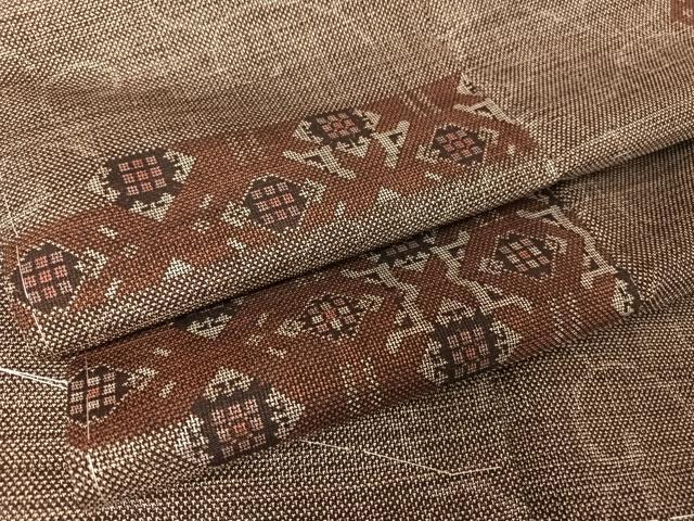 平和屋着物●本場大島紬　カタス9マルキ　霞花文　正絹　逸品　未使用　AABA5002np