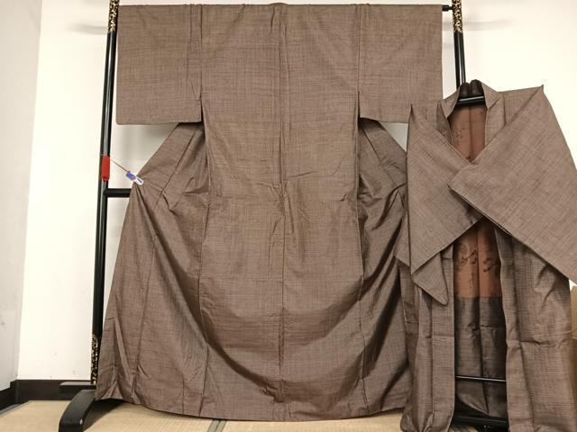 平和屋着物●男性　本場大島紬　アンサンブル　100亀甲　総詰め　正絹　逸品　AABA5034np