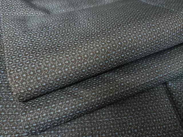平和屋着物●男性　本場村山大島紬　亀甲文様　正絹　逸品　AABA5037np