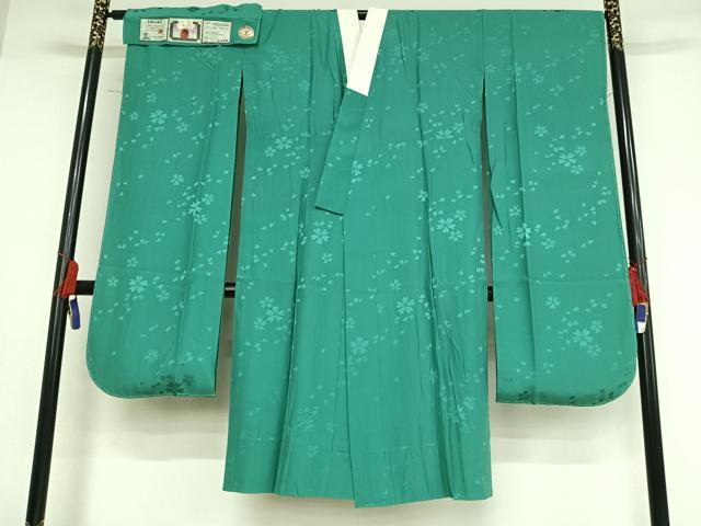 平和屋着物●紅花染　振袖用長襦袢　無双仕立て　染竹謹製　大場きみ作　証紙付き　正絹　逸品　AABA5044np