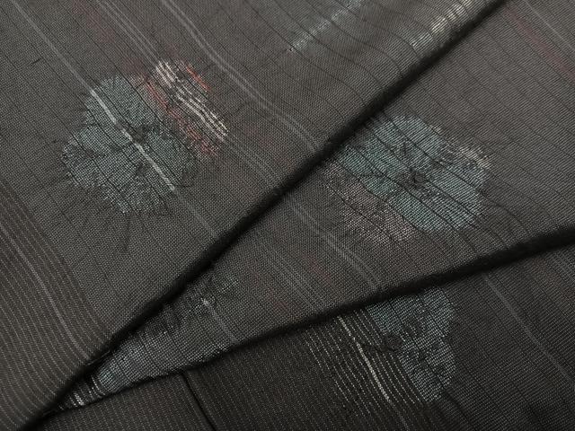 平和屋着物●上質な紬　絞り　梅　正絹　逸品　AABA5203ph