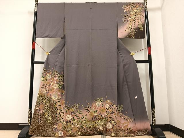 平和屋着物●訪問着　作家物　辻が花　絞り　暈し染め　正絹　逸品　AABA5206ph