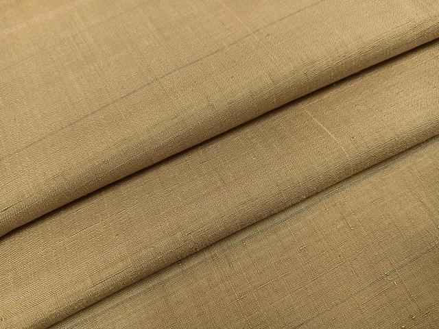 平和屋着物●上質な紬　色無地　枯色　正絹　逸品　AABA5224ph