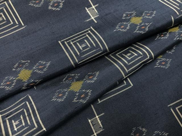 平和屋着物●本場琉球絣　紬　正絹　逸品　未使用　AABA5240ph