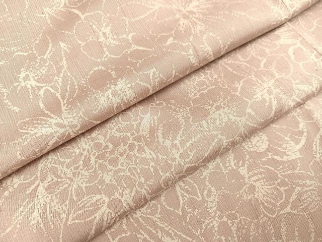 平和屋着物●上質な紬　草花文　正絹　逸品　AABA5244ph