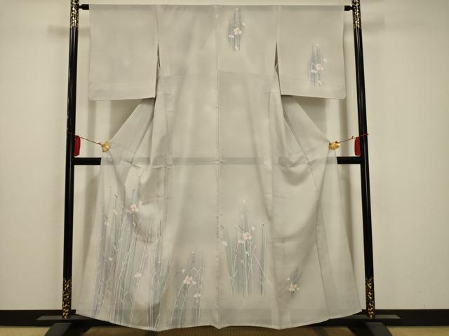 平和屋着物＊夏物　訪問着　絽　草花文　暈し染め　正絹　逸品　AABA5531sx