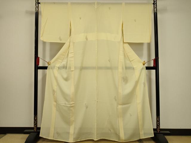 平和屋着物＊夏物　小紋　絽　葵文　金彩　正絹　逸品　AABA5584sx