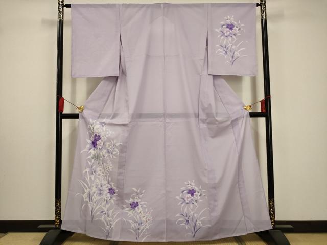 平和屋着物＊夏物　訪問着　絽　草花文　洗える着物　未使用　AABA5596sx