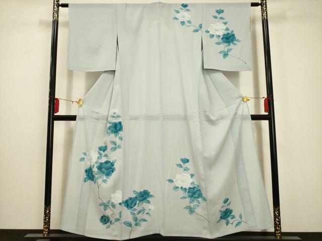 平和屋着物＊夏物　訪問着　絽　枝花文　正絹　逸品　AABA5683sx