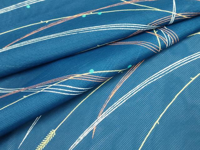 平和屋着物＊夏物　小紋　絽　露草文　洗える着物　AABA5688sx