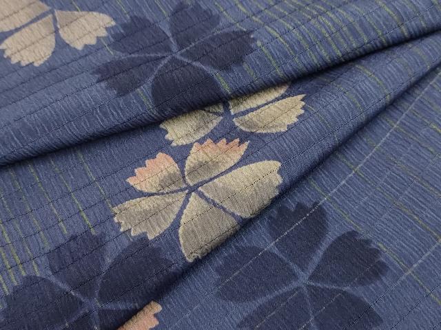 平和屋着物＊夏物　小紋　絽　舞花文　洗える着物　AABA5708sx