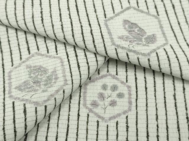 平和屋着物＊夏物　小紋　亀甲花蝶文　洗える着物　AABA5723sx