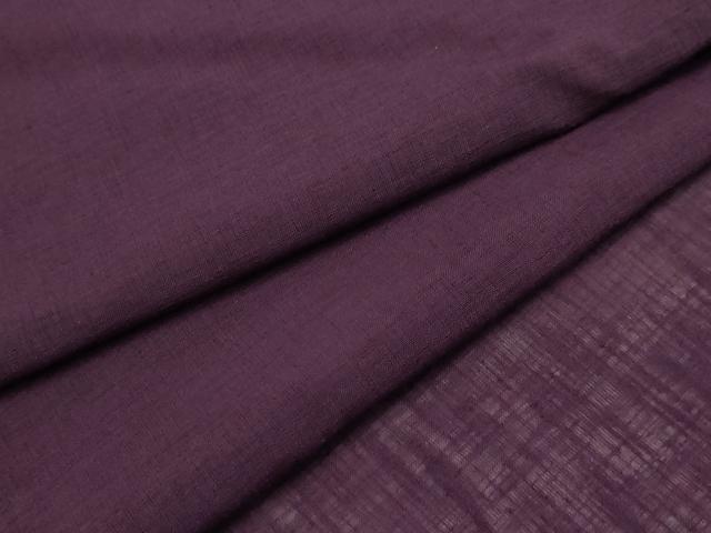 平和屋着物＊夏物　色無地　紗　蒲葡色　洗える着物　AABA5732sx