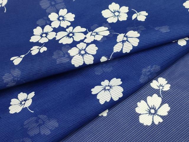 平和屋着物＊夏物　小紋　絽　舞花文　洗える着物　AABA5747sx