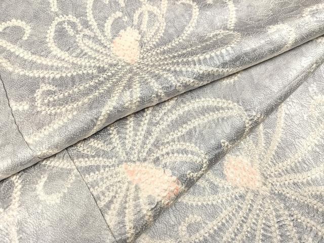 平和屋着物●上質な小紋　絞り　乱菊　正絹　逸品　AABA6425ph