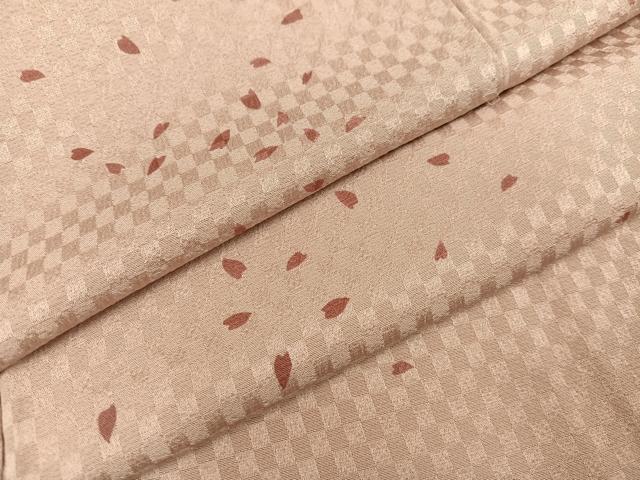 平和屋着物●上質な小紋　桜花弁　正絹　逸品　AABA6432ph
