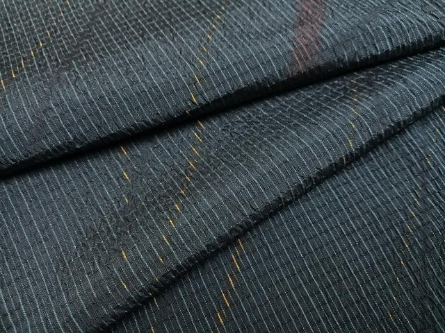 平和屋着物●お召　流水文　正絹　逸品　AABA6468ph