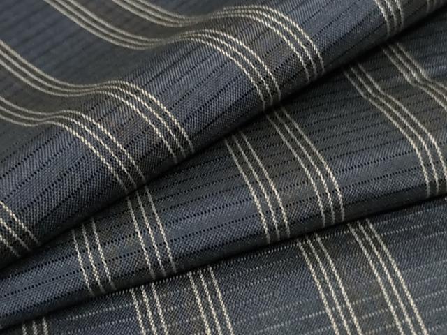 平和屋着物＊夏物　小紋　絽　縞　正絹　逸品　AABA6493jd