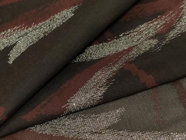 平和屋着物＊夏物　小紋　紗　枝葉文　銀糸　正絹　逸品　未使用　AABA6514jd