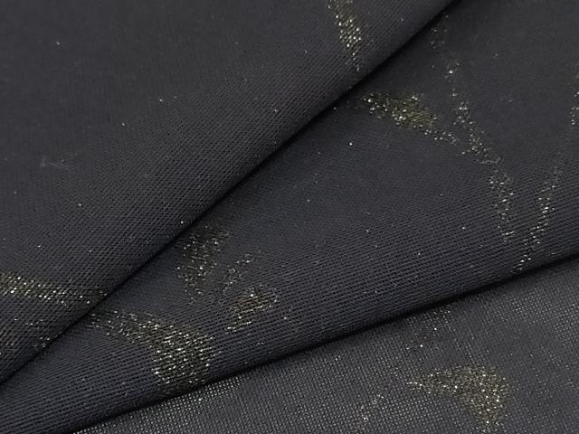 平和屋着物＊夏物　小紋　紗　枝花文　銀糸　正絹　逸品　AABA6515jd