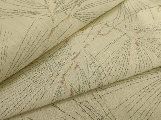 平和屋着物＊夏物　小紋　紗　舞花文　洗える着物　AABA6527jd