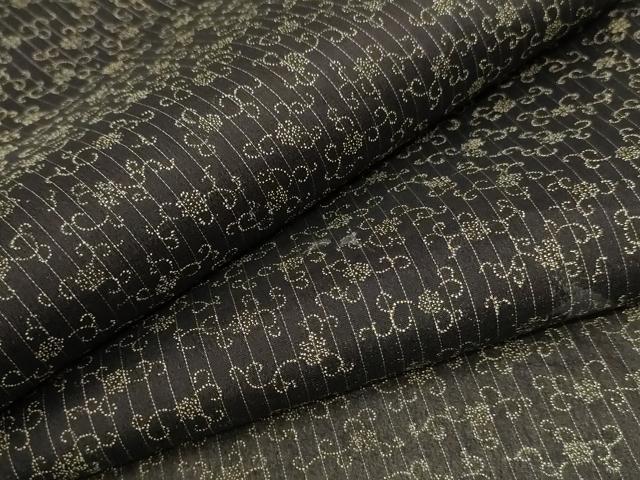 平和屋着物＊夏物　小紋　紗　花唐草文　正絹　逸品　AABA6538jd