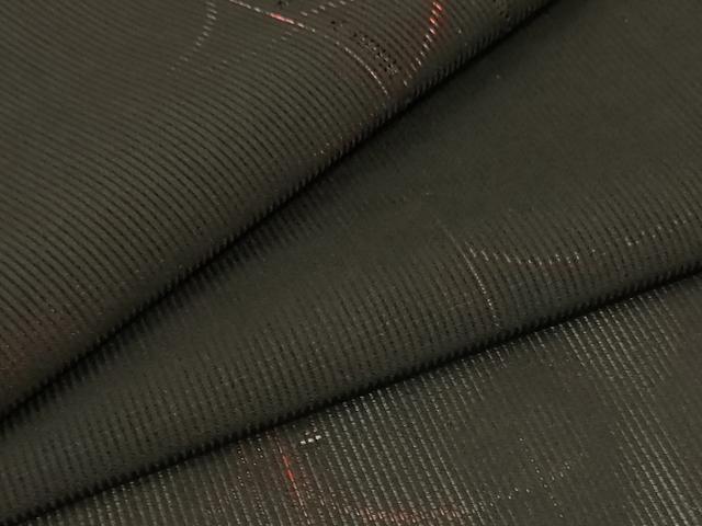 平和屋着物＊夏物　小紋　紗　枝葉文　正絹　逸品　AABA6546jd