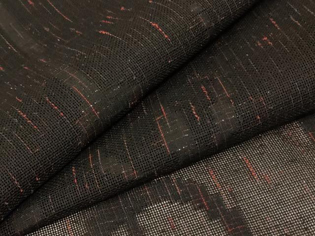 平和屋着物＊夏物　小紋　紗　流水文　正絹　逸品　AABA6552jd