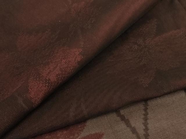 平和屋着物＊夏物　小紋　紗　枝花文　正絹　逸品　未使用　AABA6571jd