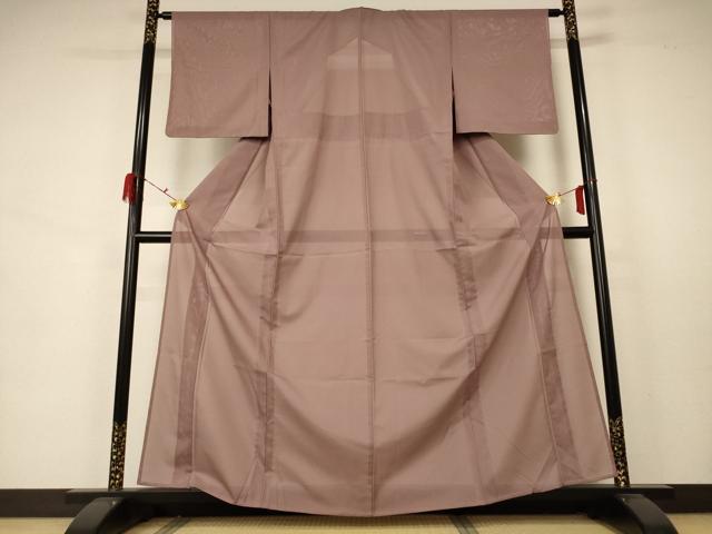 平和屋着物＊夏物　色無地　絽　梅染色　正絹　逸品　未使用　AABA6581jd