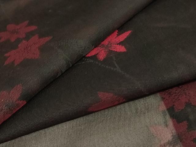 平和屋着物＊夏物　小紋　紗　草花文　正絹　逸品　未使用　AABA6590jd