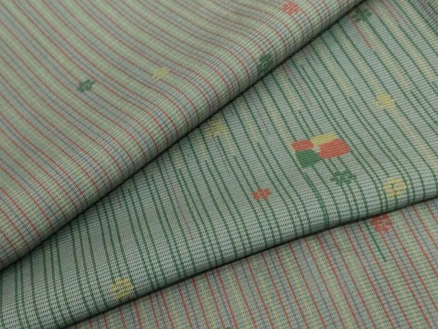 平和屋着物＊夏物　小紋　絽　舞花文　正絹　逸品　AABA6609jd