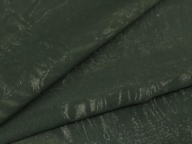 平和屋着物＊夏物　小紋　紗　草花文　銀糸　正絹　逸品　AABA6615jd