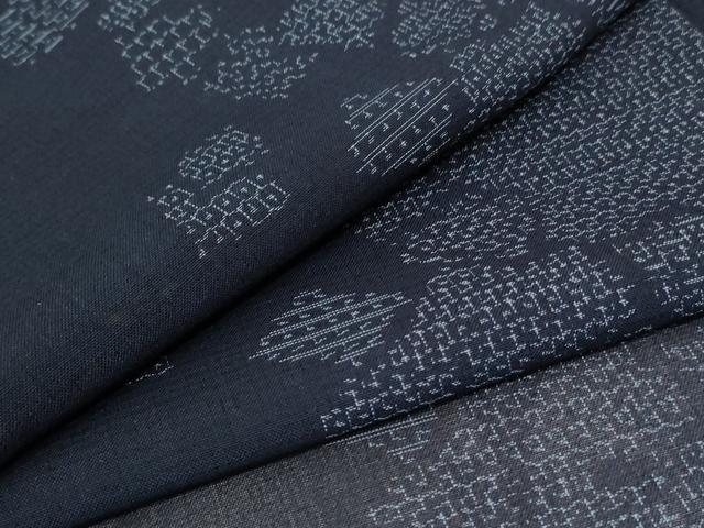 平和屋着物＊夏物　紗紬　幾何学文様　正絹　逸品　AABA6617jd